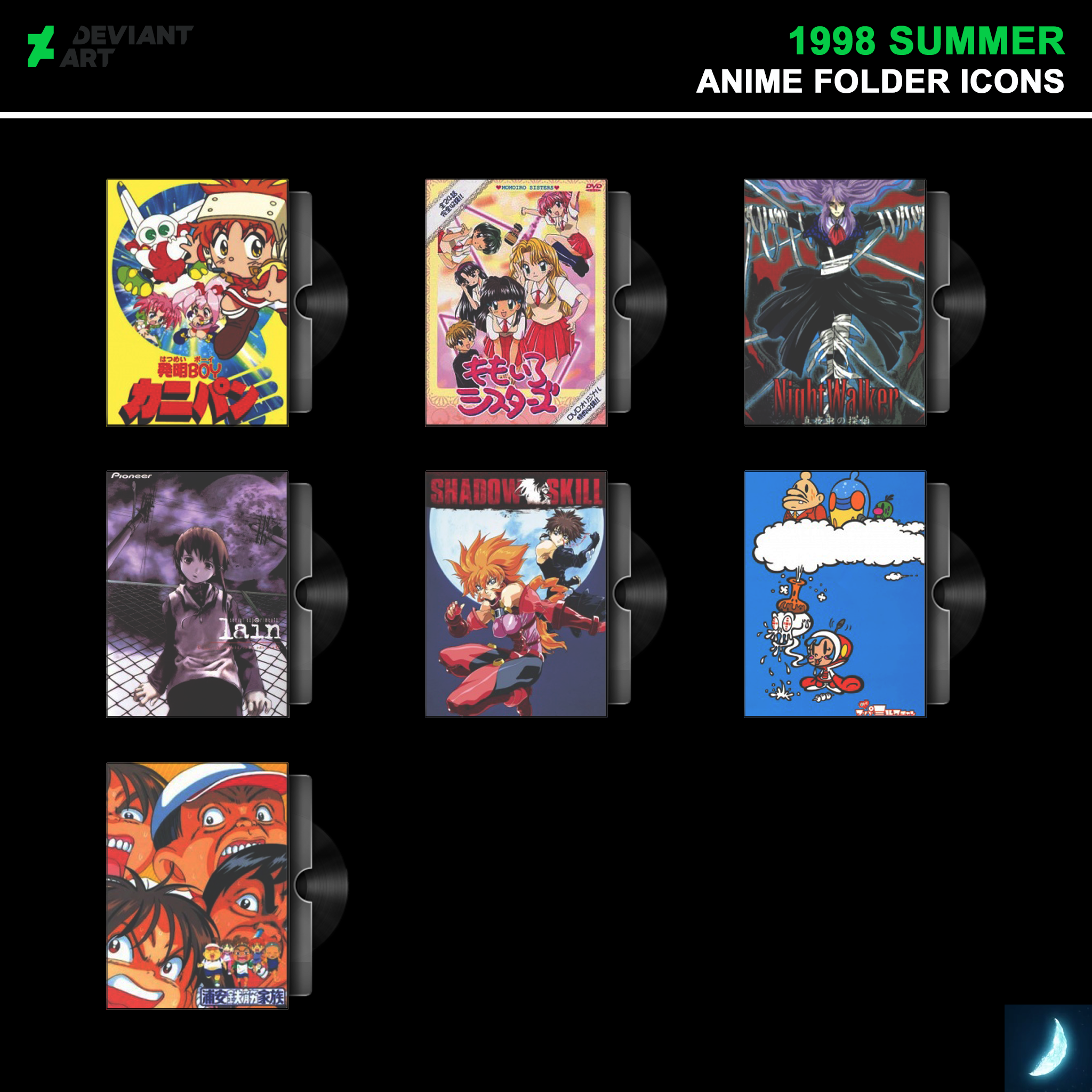1998 Summer - Anime Folder Icons PACK by mikamikapd on DeviantArt