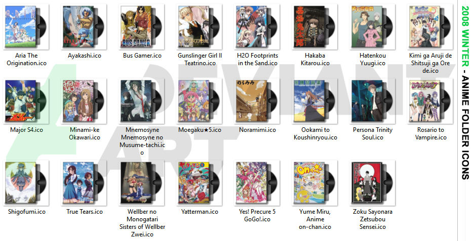 2008 Winter - Anime Folder Icons PACK by mikamikapd on DeviantArt