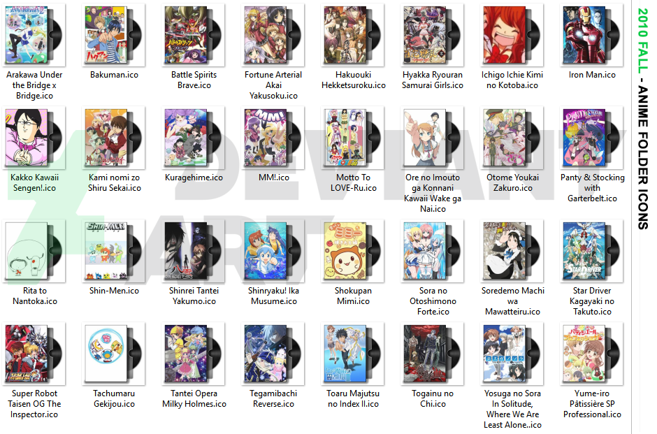 2010 Fall - Anime Folder Icons PACK by mikamikapd on DeviantArt