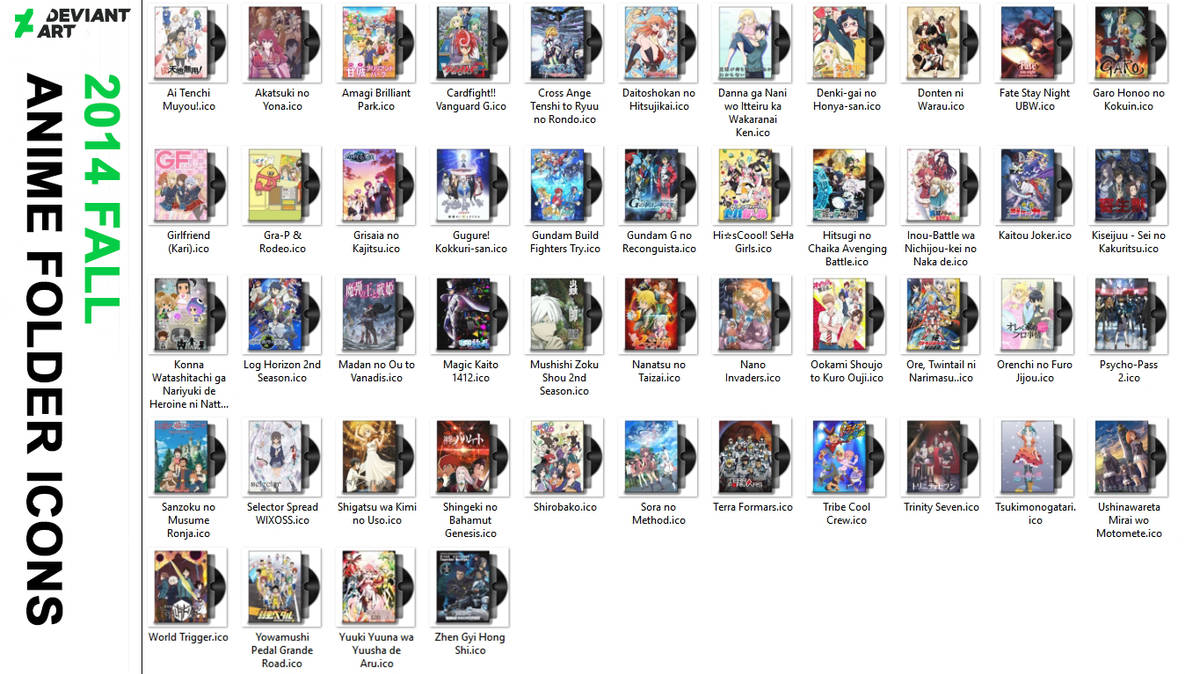 2014 Fall - Anime Folder Icons PACK by mikamikapd on DeviantArt