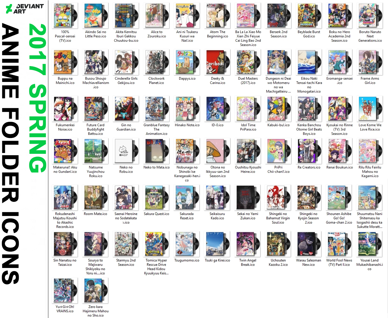 2017 Spring - Anime Folder Icons PACK by mikamikapd on DeviantArt