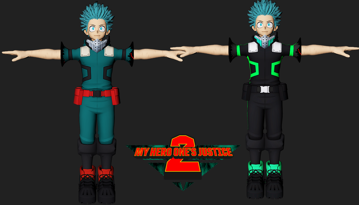 MHA One's Justice 2 : Izuku Midoriya / 3D Model by MisakiModding on DeviantArt