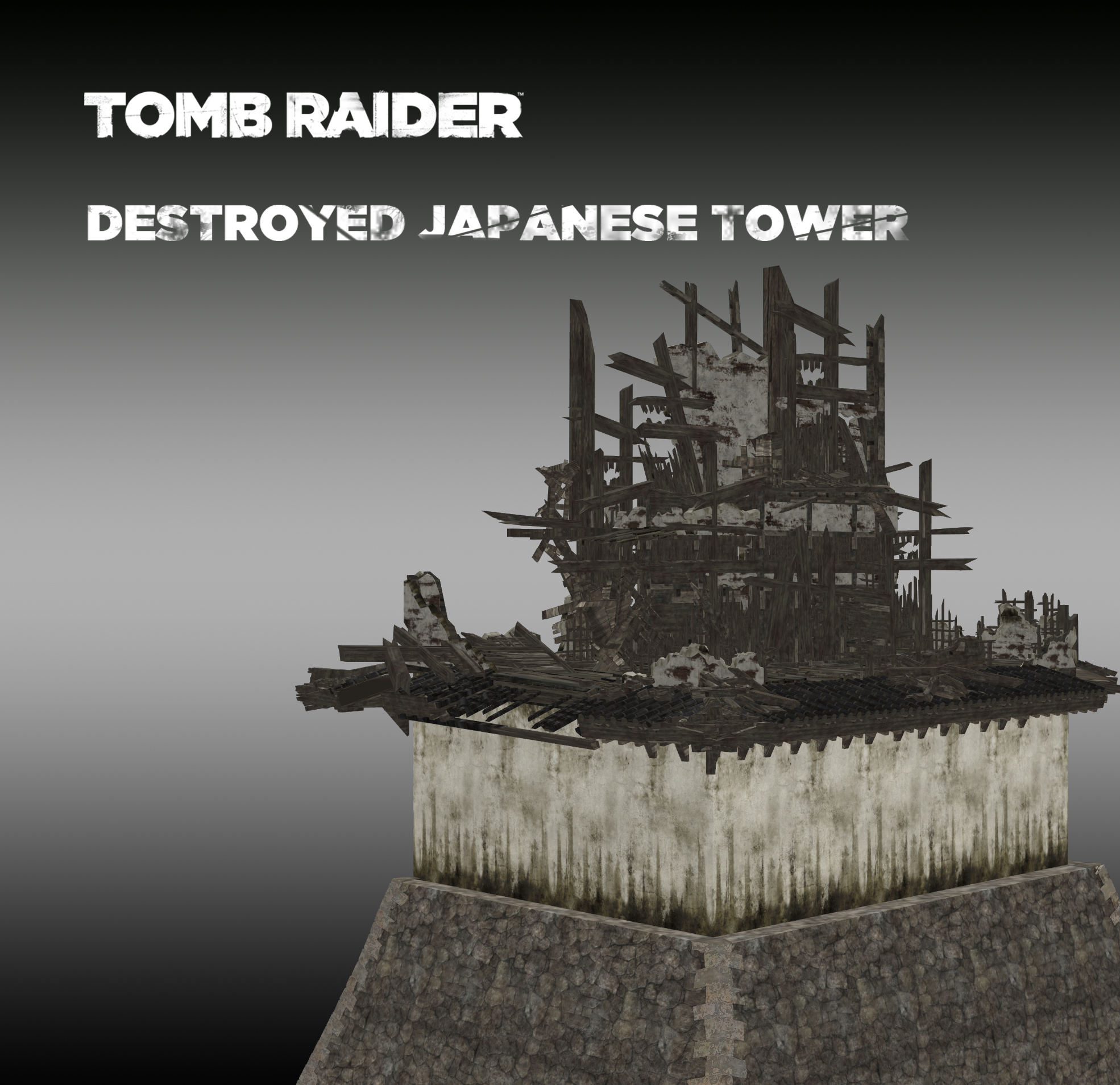 TOMB RAIDER destroyed japanese tower by doppelstuff on DeviantArt