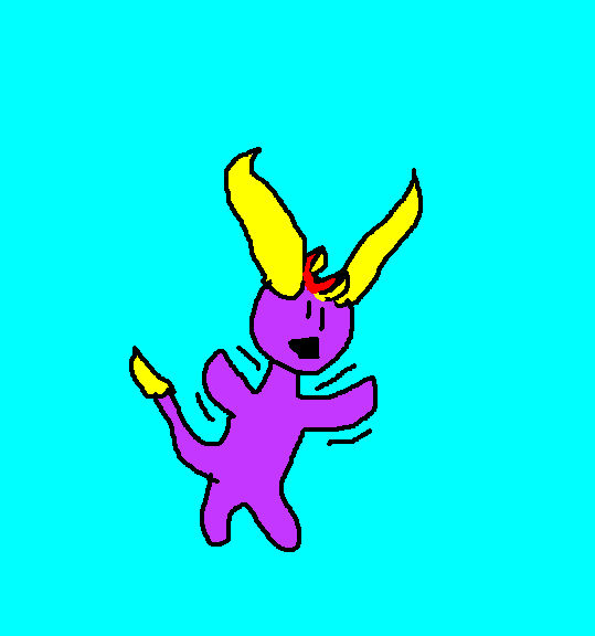 First Anime_Chibi Spyro Flying by NightmareTheWolf32 on DeviantArt