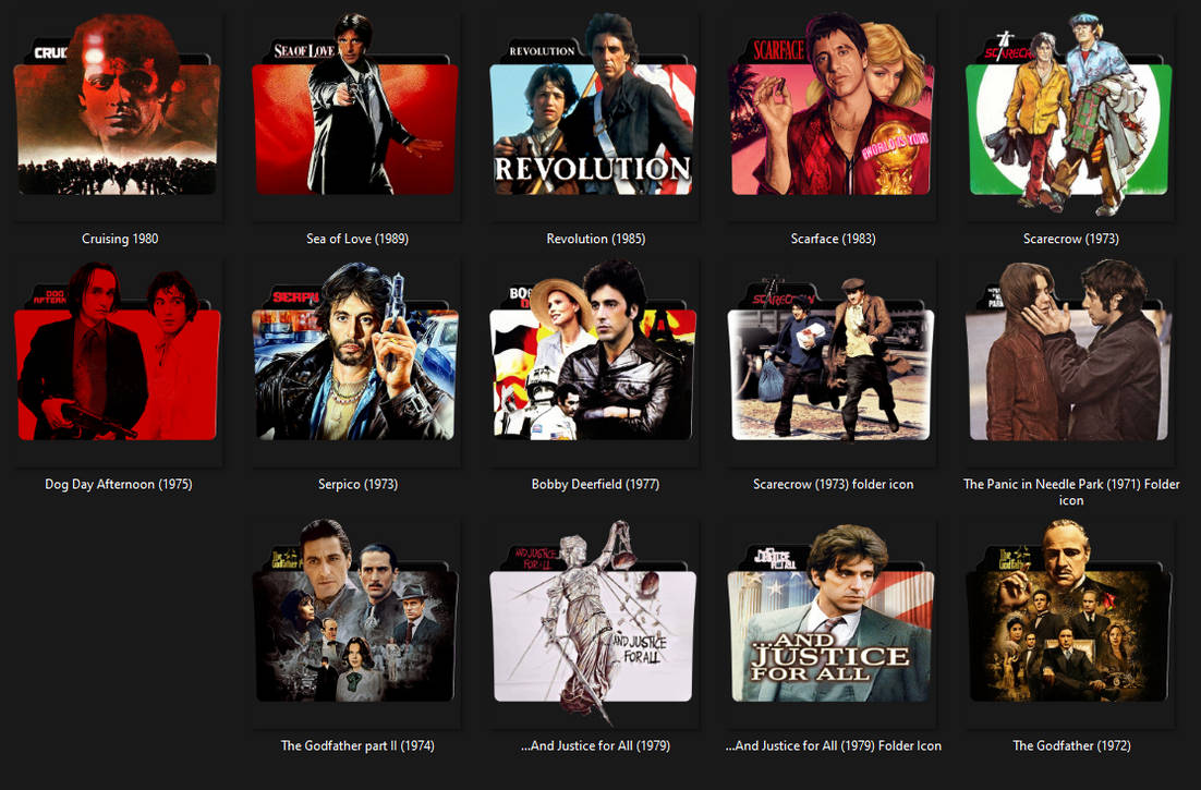 AL Pacino Movies Folder Icons #1 1970s by eslam4330 on DeviantArt