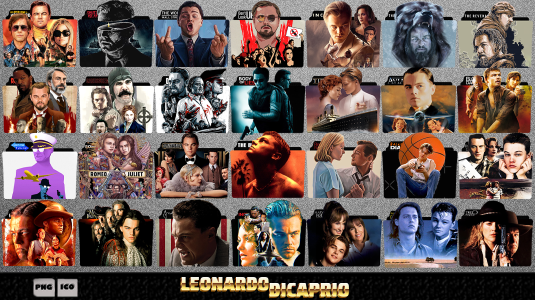 Leonardo Di Caprio Folder Icons Collection by eslam4330 on DeviantArt