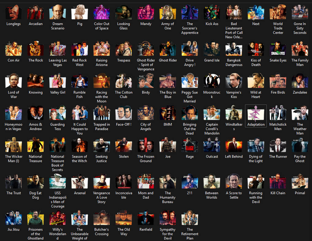 Nicolas Cage folder Icon Collection by eslam4330 on DeviantArt