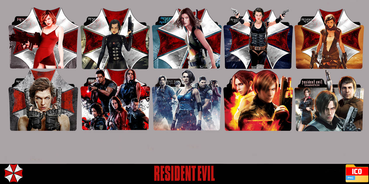 REsident EVIL Movies Folder Icon Collection by eslam4330 on DeviantArt