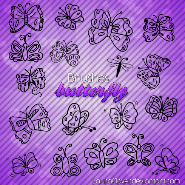 Pack de brushes Butterfly by LauraClover on DeviantArt