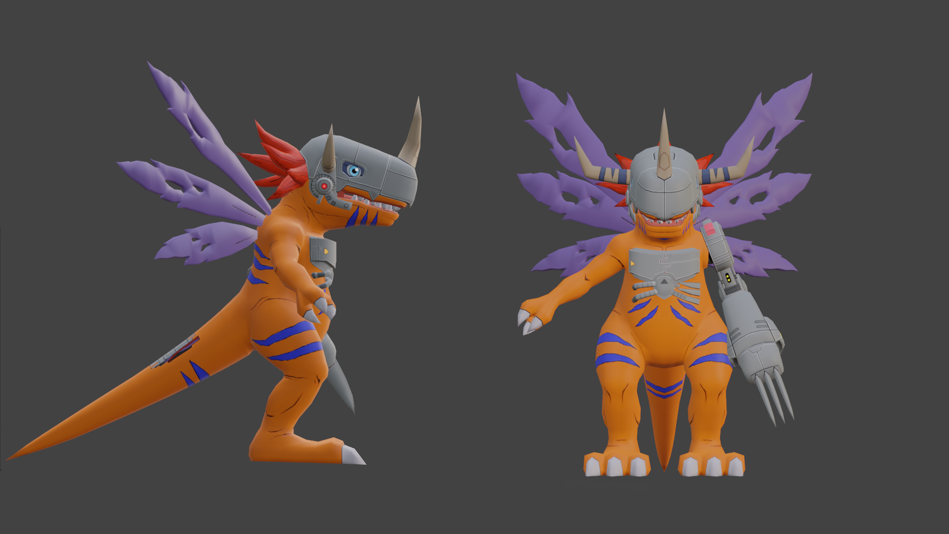 METALGREYMON - NEW CENTURY WARGREY EDIT. MODEL DL by WarGrey-sama on ...