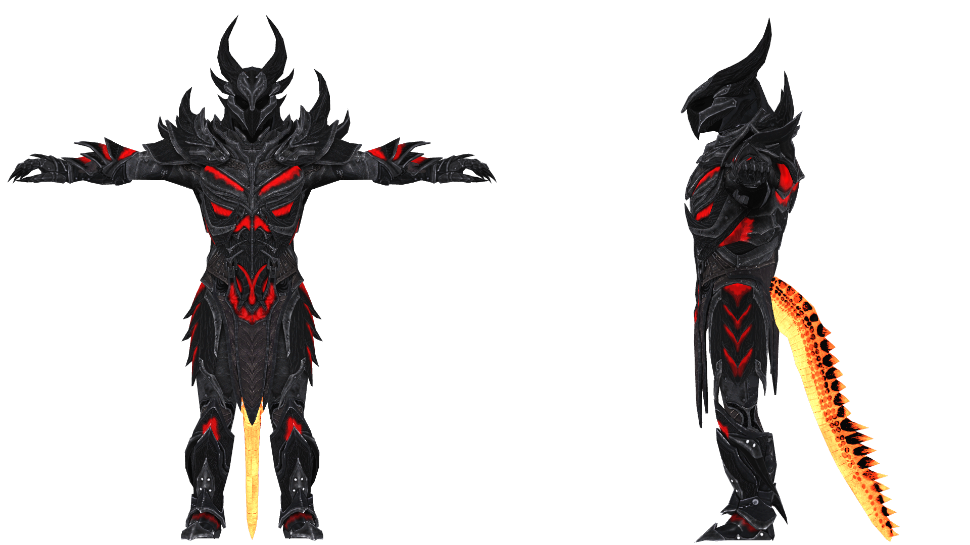Male Argonian Daedric Armor - MODEL DOWNLOAD by WarGrey-sama on DeviantArt