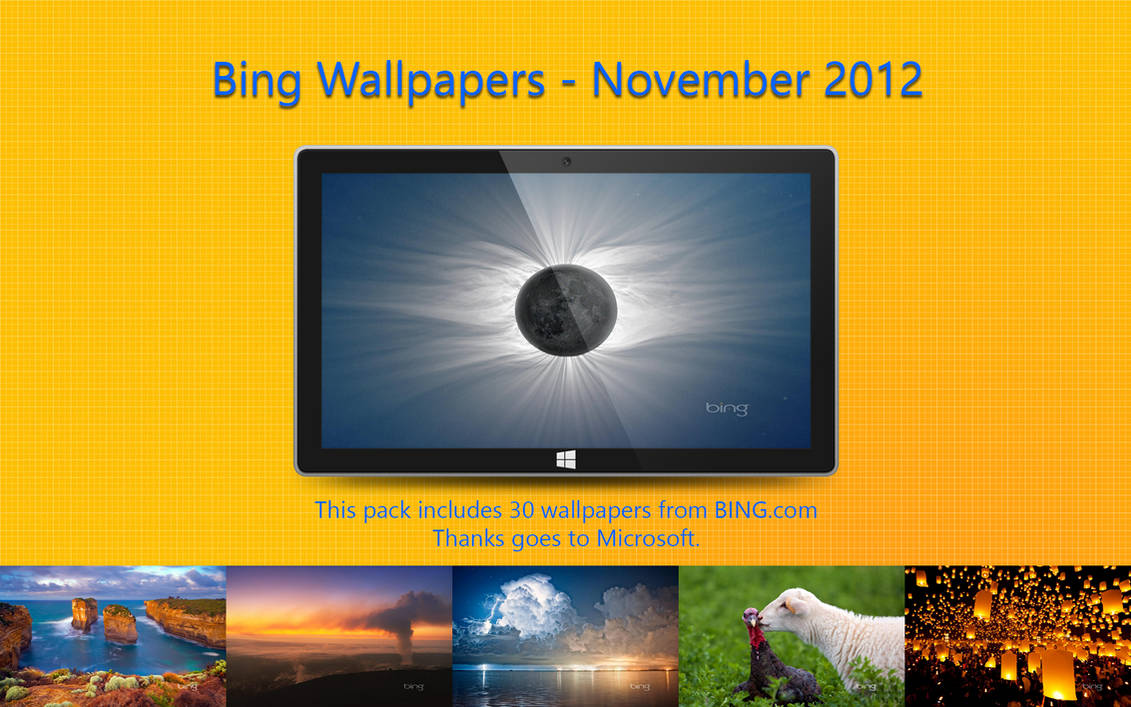 Bing Wallpapers - November 2012 by Misaki2009 on DeviantArt