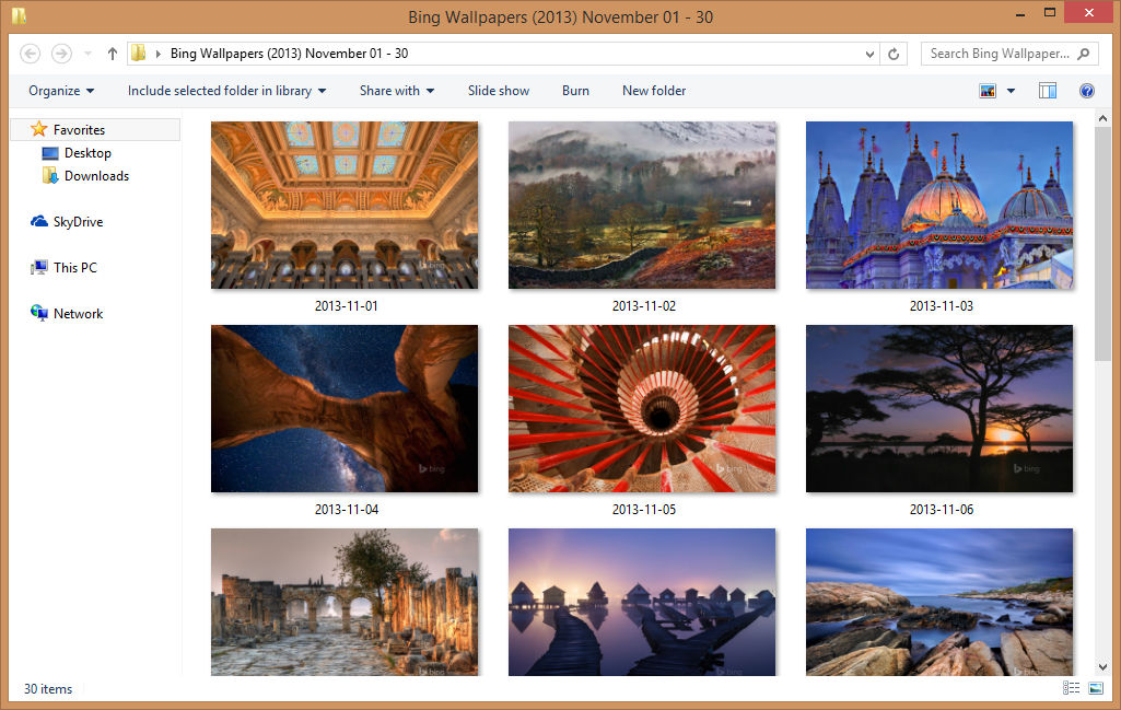 Bing Wallpapers (2013) November 01 - 30 by Misaki2009 on DeviantArt