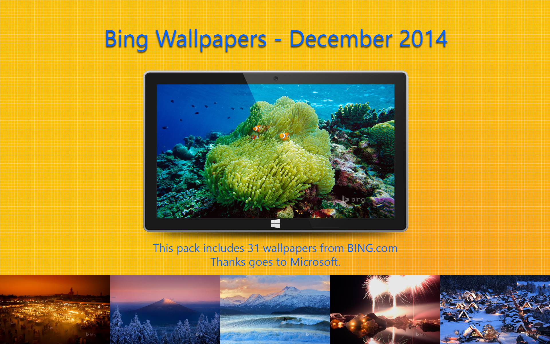 Bing Wallpapers - December 2014 by Misaki2009 on DeviantArt