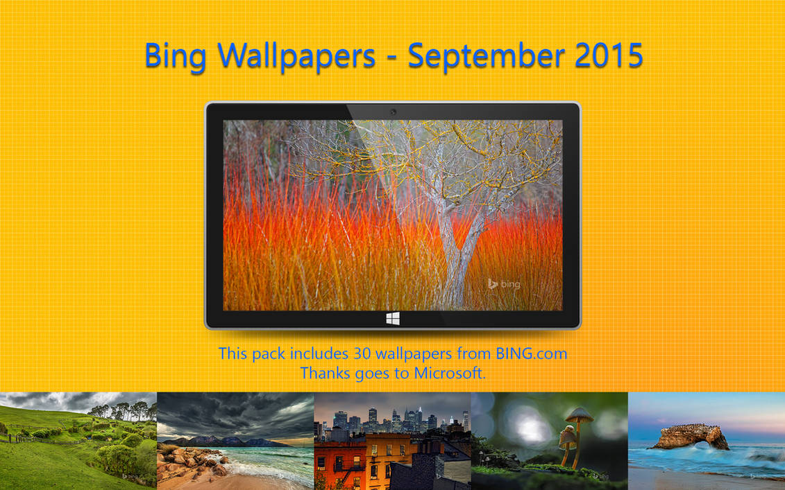 Bing Wallpapers - September 2015 by Misaki2009 on DeviantArt