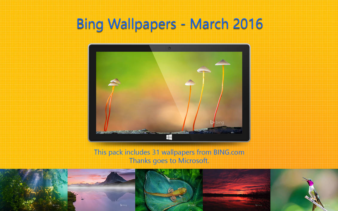Bing Wallpapers - March 2016 by Misaki2009 on DeviantArt