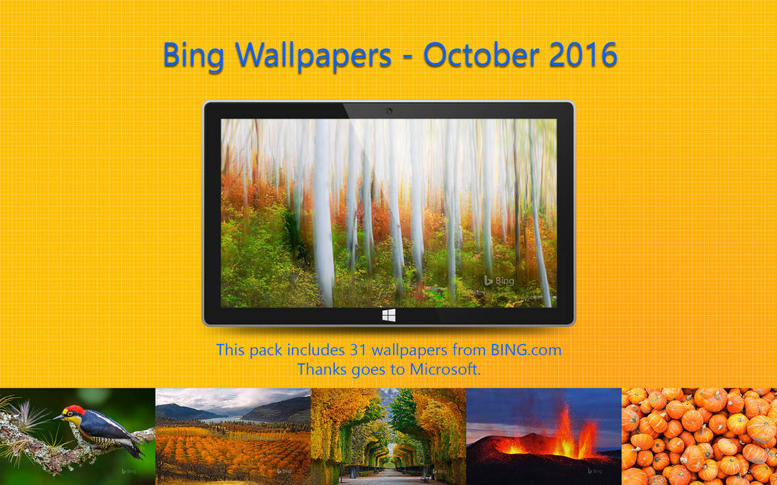 Bing Wallpapers - October 2016 by Misaki2009 on DeviantArt