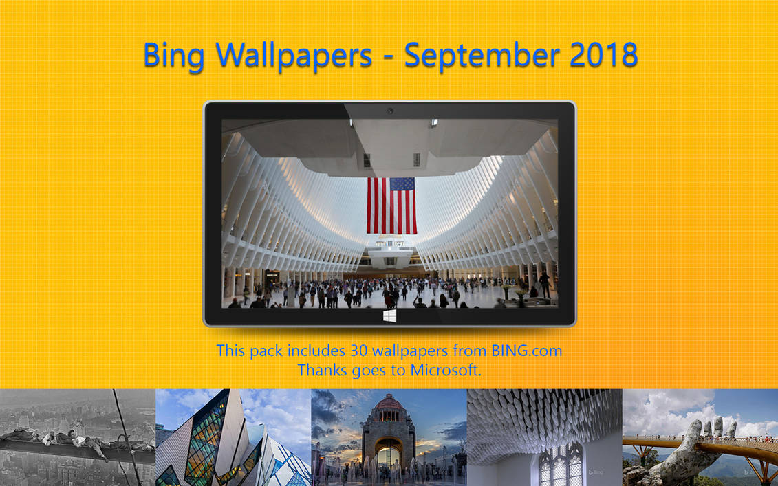 Bing Wallpapers - September 2018 by Misaki2009 on DeviantArt
