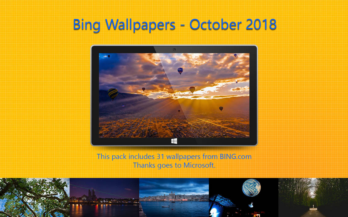 Bing Wallpapers - October 2018 by Misaki2009 on DeviantArt