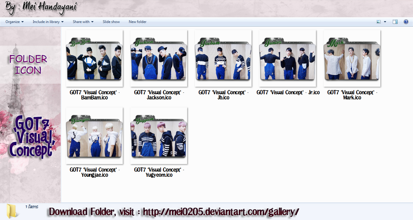 Folder Icon GOT7 'Visual Concept' by Mei0205 on DeviantArt