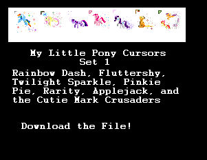 MLP:FiM Cursors- Set 1 by ive-moved-bitches on DeviantArt