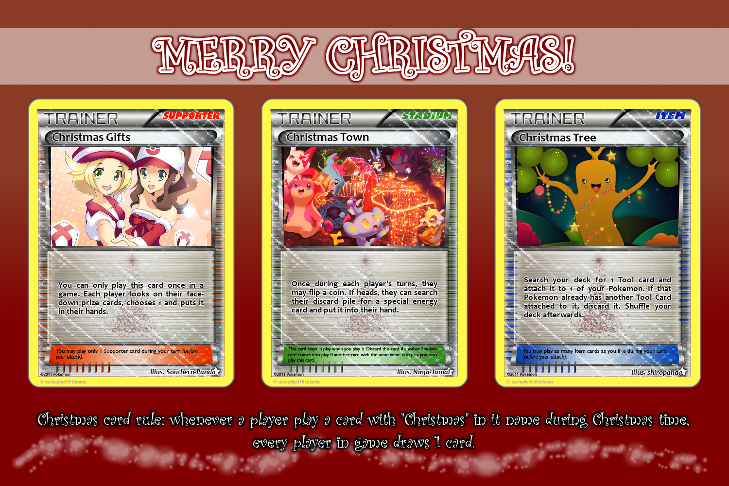 Merry Pokemon Christmas by emachel on DeviantArt