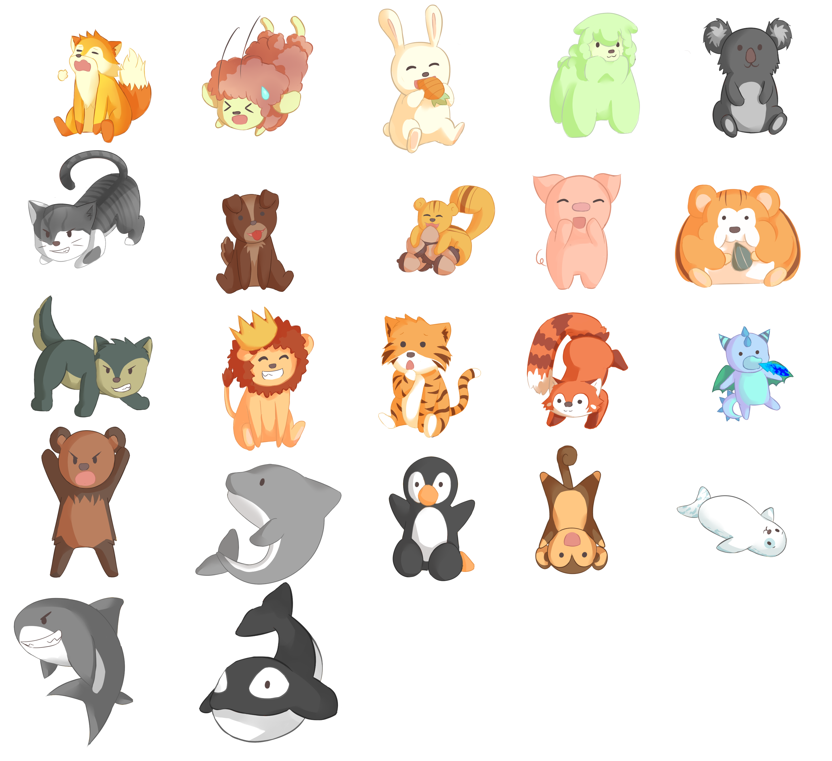Animal Chibis by KakyoTakahashi on DeviantArt