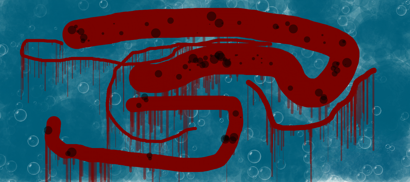 Underwater blood by 1001FacesOfTheWall on DeviantArt