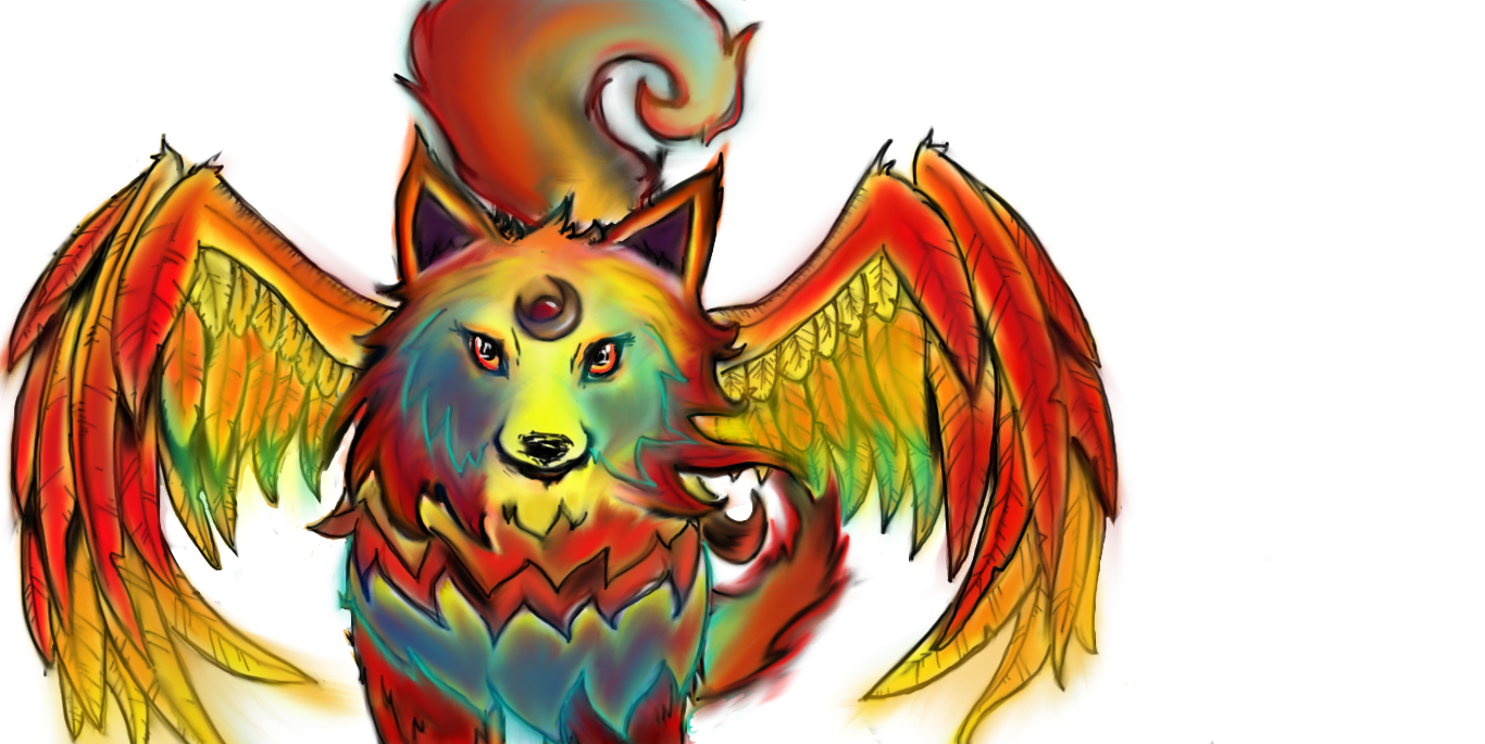 Phoenix wolf by Sybrinia on DeviantArt