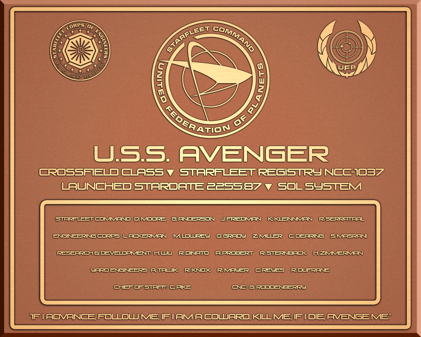 Custom Starfleet Dedication Plaque by arvistaljik on DeviantArt