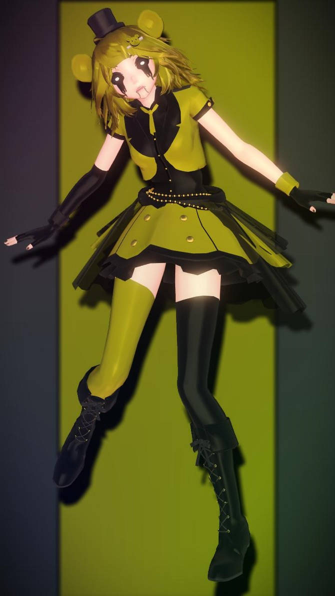 MMD x FNAF Fem! Golden Freddy Model DL by Elewana on DeviantArt