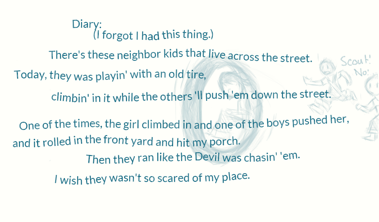 Boo Radley's Diary (Entry 1) by iGoldstar16 on DeviantArt