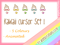 Kawaii Cursor Set 1 by overainbowz on DeviantArt