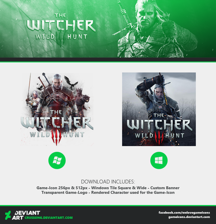 The Witcher III: Wild Hunt - Icon + Media by Crussong on DeviantArt