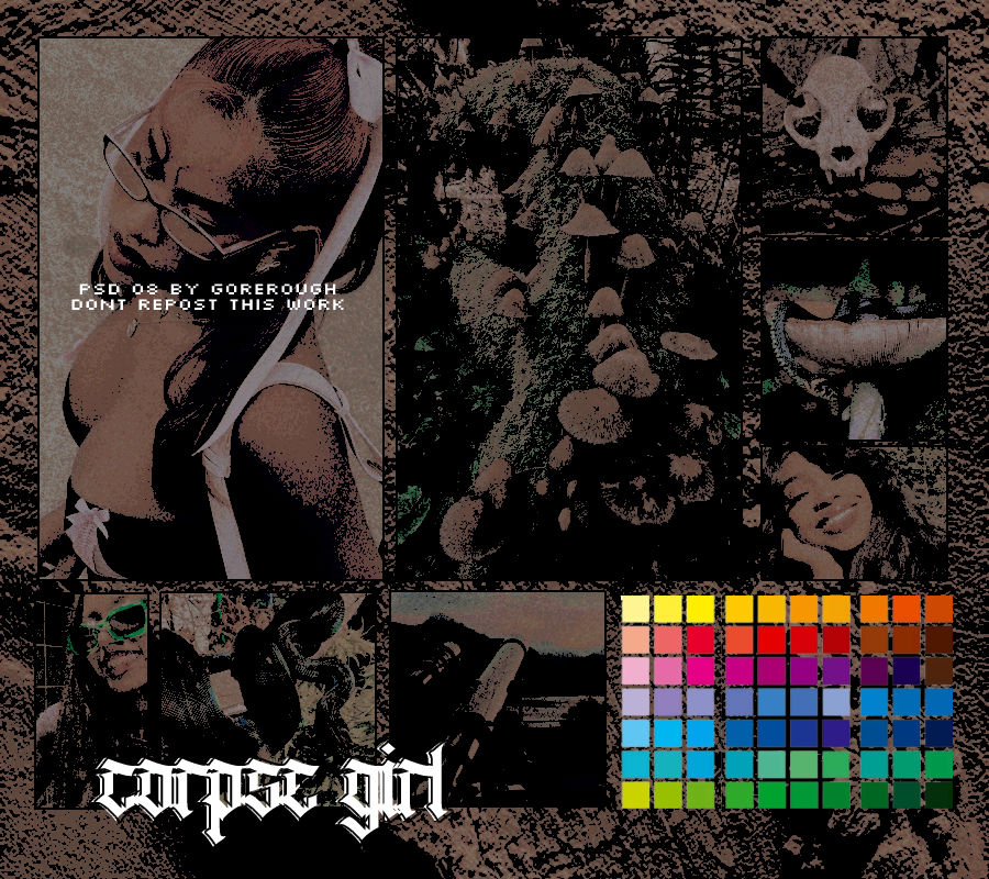 * coloring psd, 08. CORPSE GIRL ... by gorerough by gorercs on DeviantArt