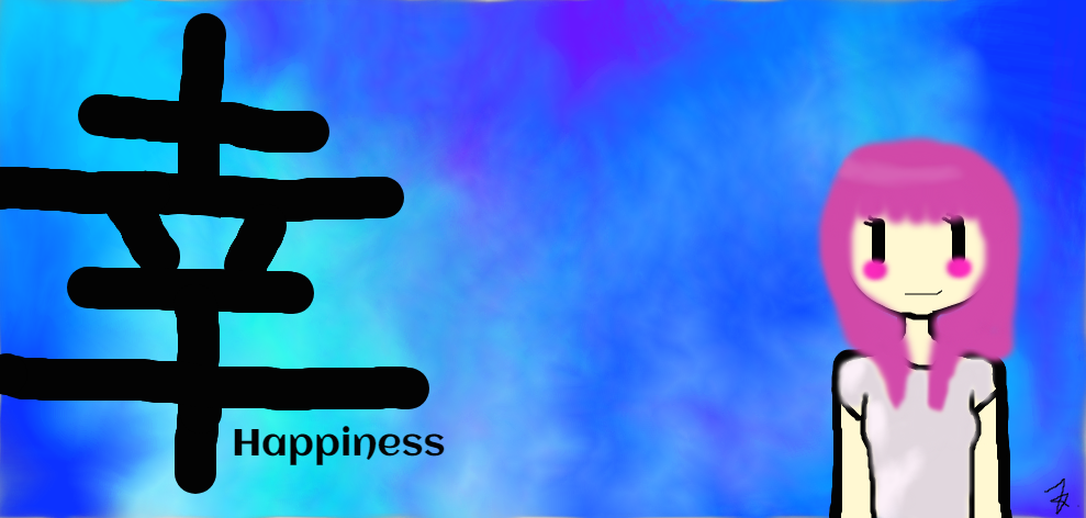 Happiness in Japanese Kanji by kurama-demons on DeviantArt
