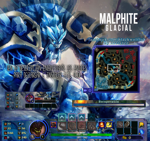 Malphite Glacial HUD | League of legends by arrianee on DeviantArt