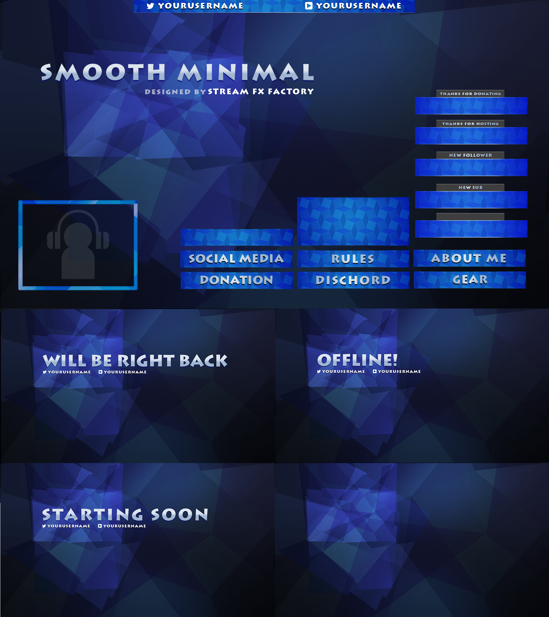 FREE STREAM OVERLAY SMOOTH MINIMAL by StreamFXFactory on DeviantArt