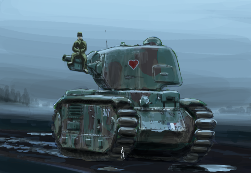 French KV-2: char B2 heavy tank by theMilitaryArtist on DeviantArt