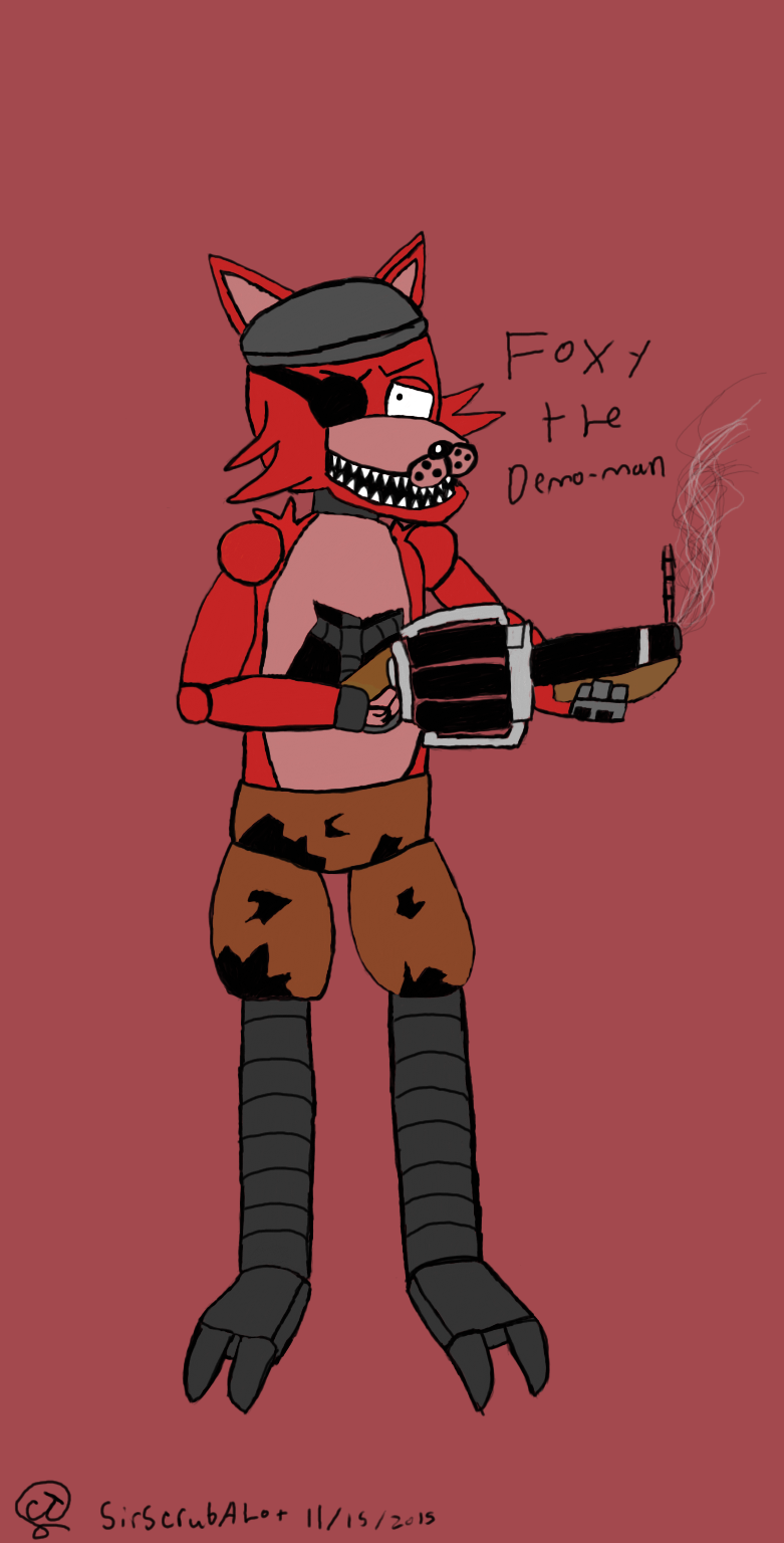 Foxy as the Demo-Man by SirScrubAlot on DeviantArt