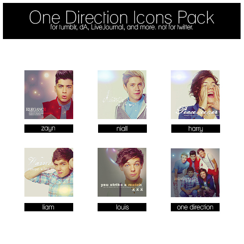 One Direction Icons Pack | Doucearth Design. by doucearth on DeviantArt