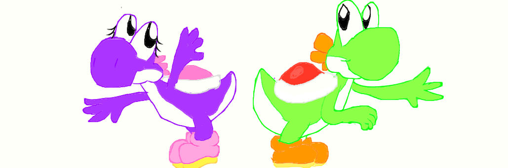 Green and Purple Yoshis by The-Equinox-Arises on DeviantArt