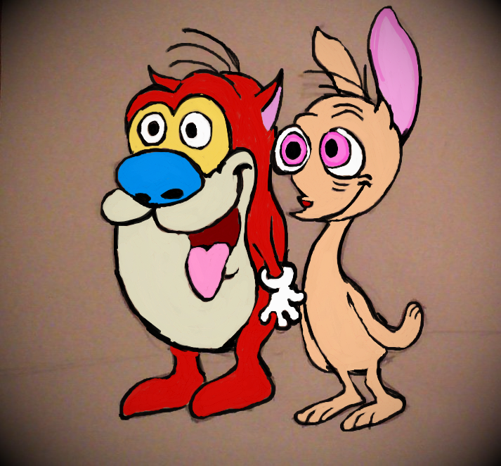Ren and Stimpy (colored) by LORA64 on DeviantArt