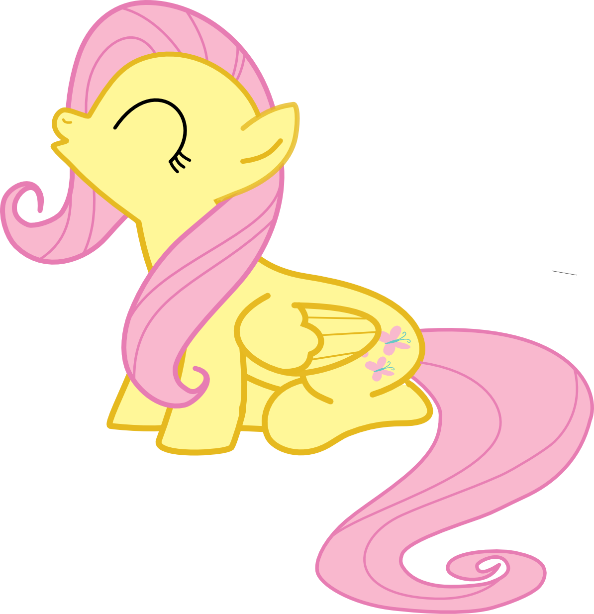 Fluttershy howling by Flydeto on DeviantArt