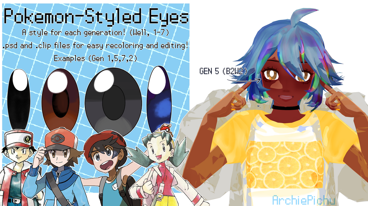 [DL] Pokemon Eye Texture by ArchiePichu on DeviantArt