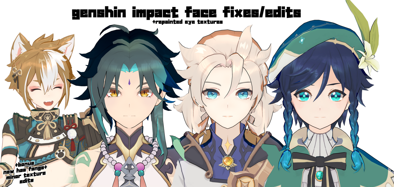 genshin face fixes +dl by ArchiePichu on DeviantArt