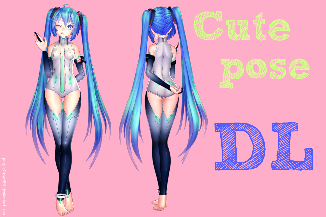 MMD Cute pose +Download by Purple7Rose1911 on DeviantArt