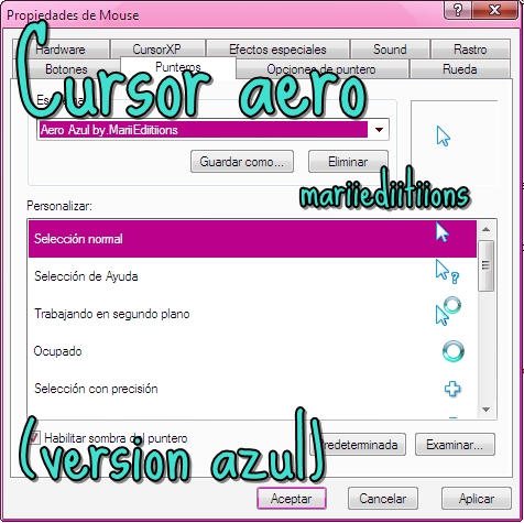 Cursor Aero (Version Celeste) (CON INSTALADOR) by MariiEdiitiions on ...
