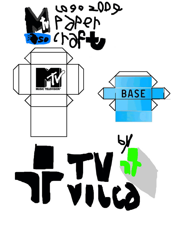 MTV Base logo (2009-2011) papercraft template by carlosvilca on DeviantArt