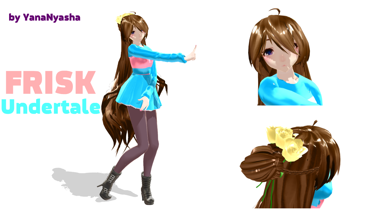 MODEL Frisk Undertale by YanaNyasha on DeviantArt